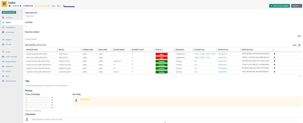 Collibra Data Quality with Lightup No-Code Data Quality